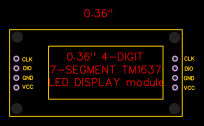 4-DIGIT 7-SEGMENT TM1637 LED DISPLAY module 0.36" Resources - EasyEDA