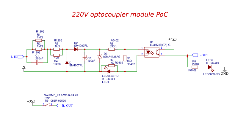 M14 220V optocoupler module Resources - EasyEDA