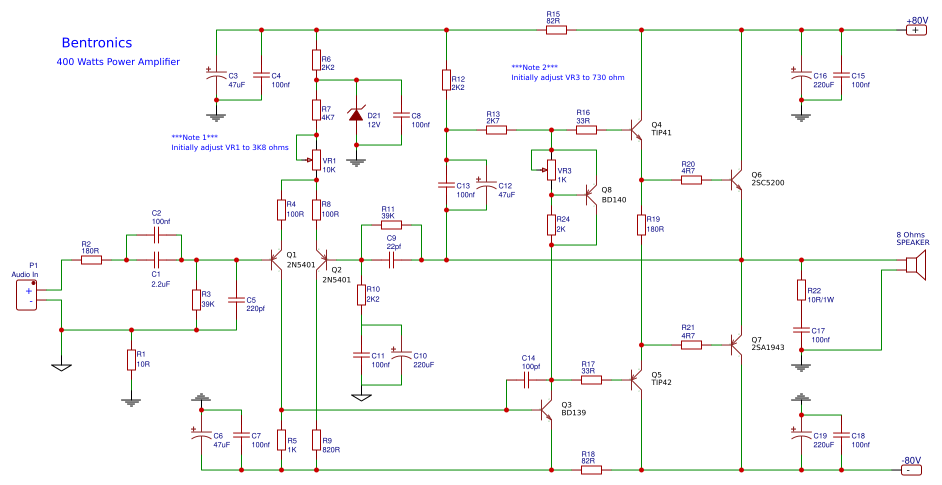 400 Watts Power Amplifier Resources - EasyEDA