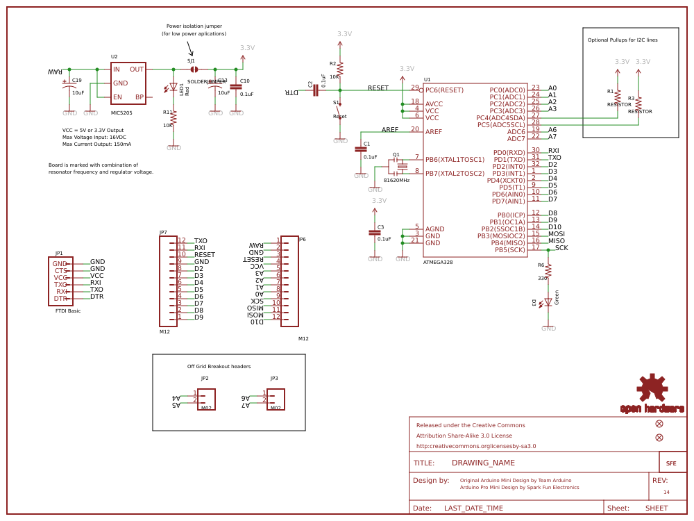 Arduino-Pro-Mini SCH Resources - EasyEDA