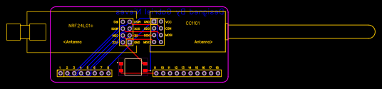 PCB_NRF24L01+ SMA & CC1101 with ESP32 to Flipper Zero Resources - EasyEDA