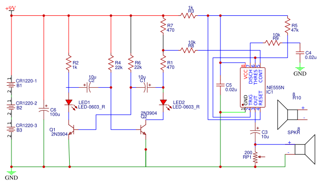 Elenco Learn To Solder Astable Multivibrator Circuit 2 Resources - EasyEDA