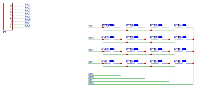 matrix keyboard 4x4 Resources - EasyEDA
