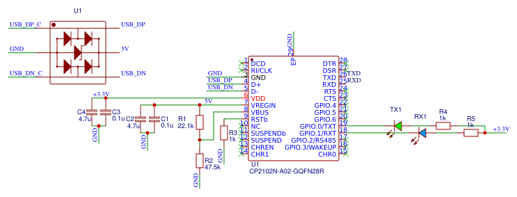 CP2102N-A02-GQFN28R Resources - EasyEDA