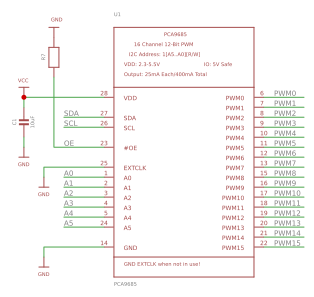 Adafruit PCA9685 Resources - EasyEDA