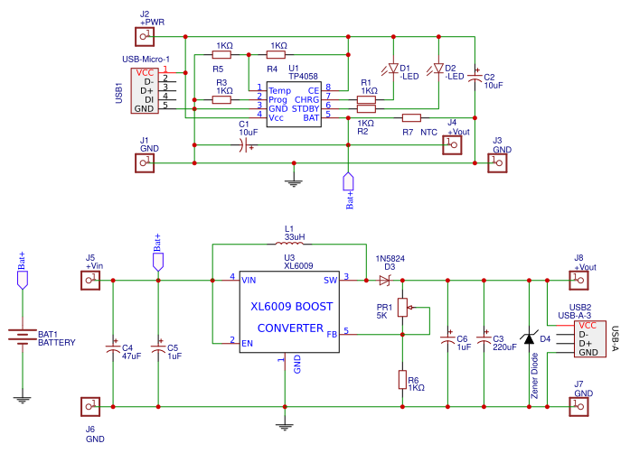 Power Bank PCB Circuit Resources - EasyEDA