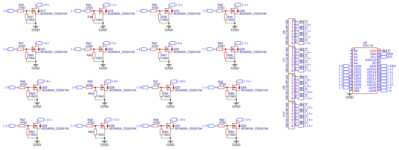 PCA9685_with LED_MOSFET Resources - EasyEDA