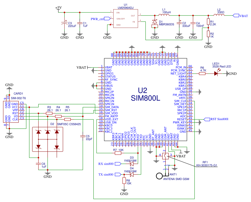 sim800l diagram Resources - EasyEDA