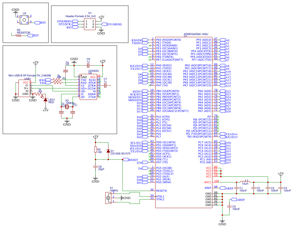 atmega minimum system Resources - EasyEDA