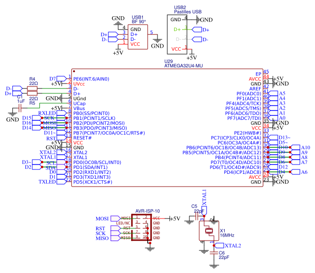 ATMEGA32U4-MU Resources - EasyEDA