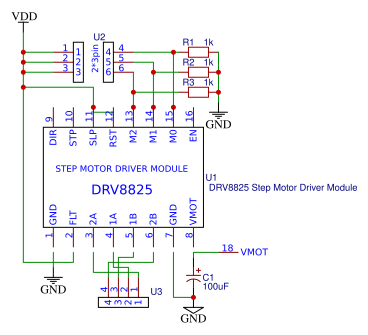 DRV8825 step motor driver module with capacitor Resources - EasyEDA