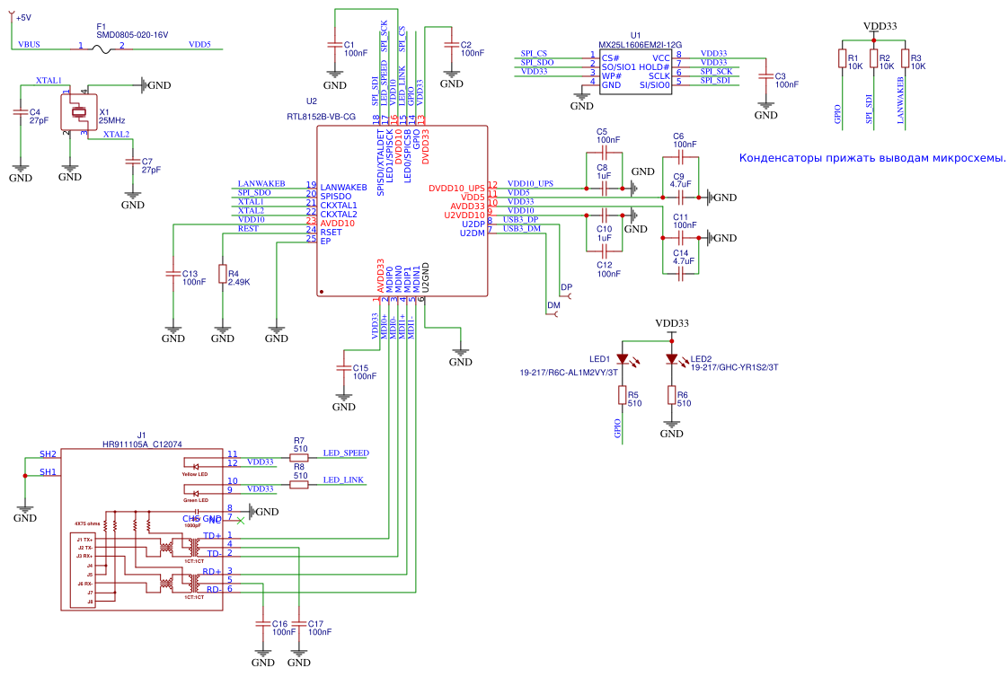 USB to LAN RTL8152B Resources - EasyEDA