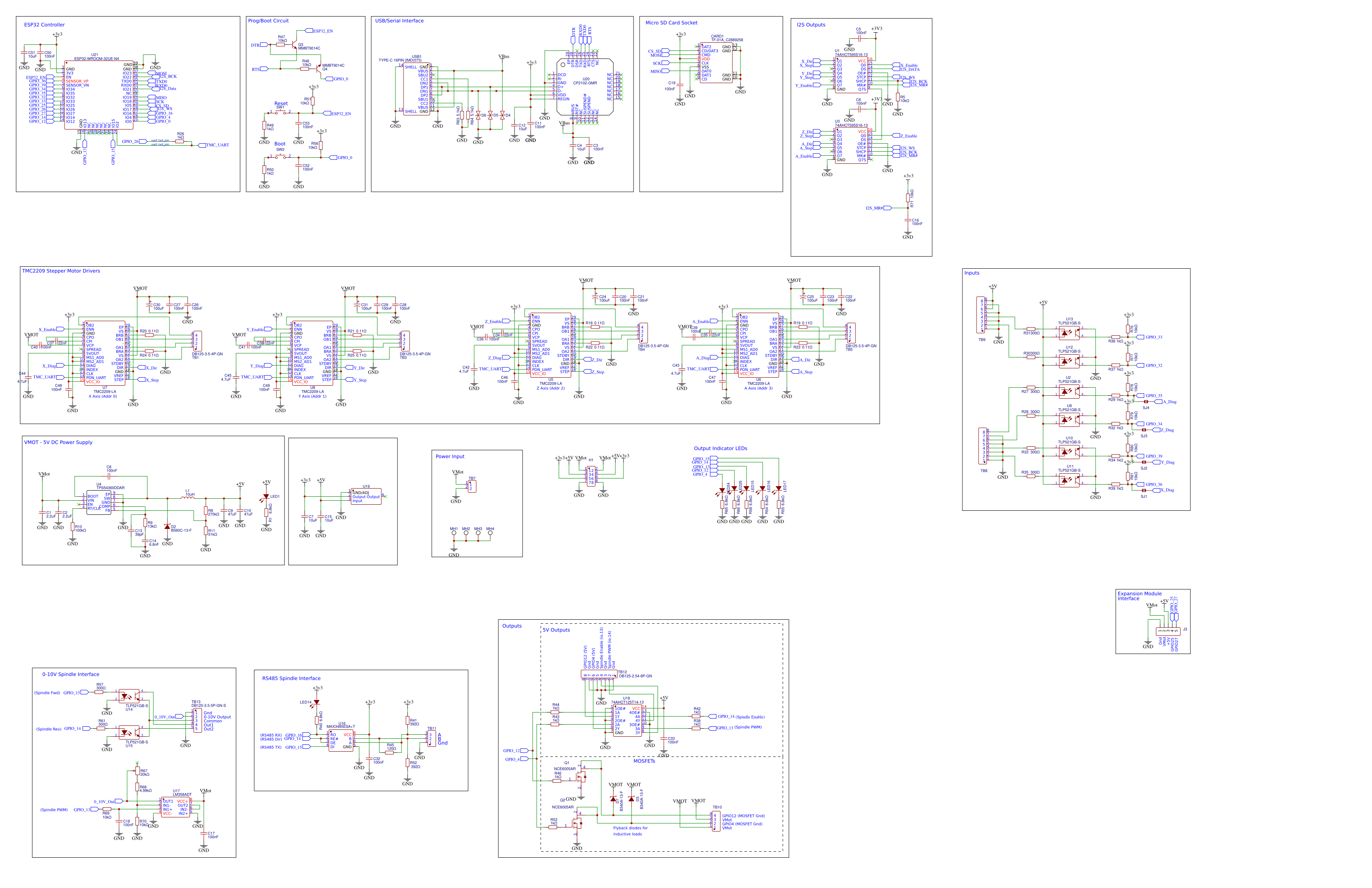 Schematic 4x CNC Controller (ESP32 and TMC2209) Resources - EasyEDA