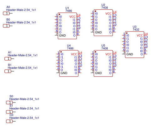 2 bit half adder Resources - EasyEDA