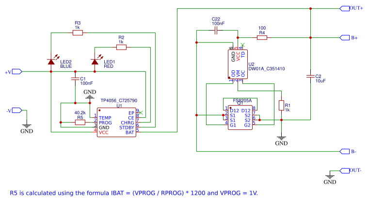 TP4056 3.7V Lithium Battery Charging/Discharging Module Resources - EasyEDA