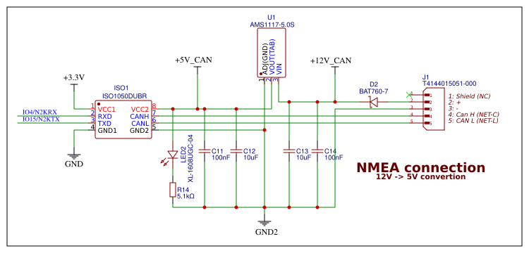 NMEA Connection ESP ISO1050 Resources - EasyEDA