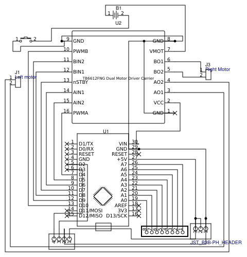 Line with motor driver and sensor Resources - EasyEDA