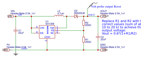 DCDC SX1308 Boost Step-up Resources - EasyEDA