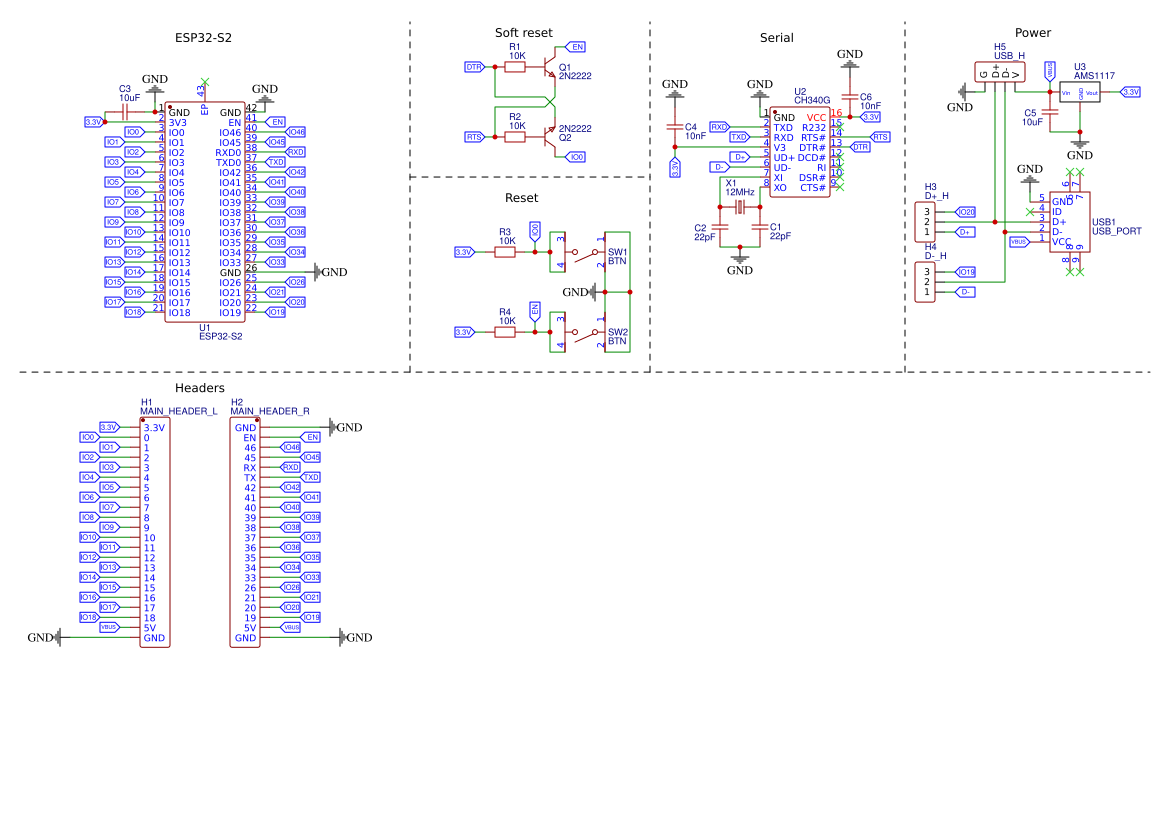 Sheet ESP32-S2 Dev Board 1.0 Resources - EasyEDA