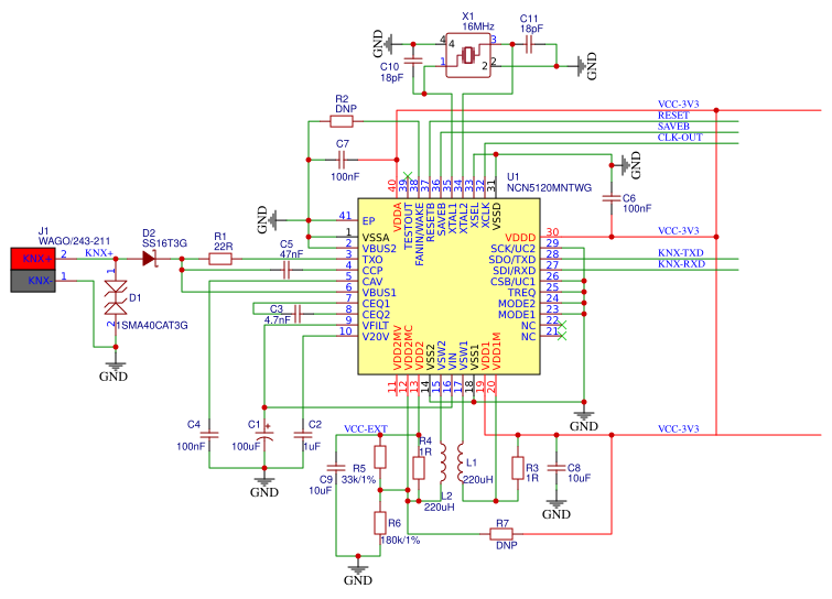 KNX ESP32 Resources - EasyEDA