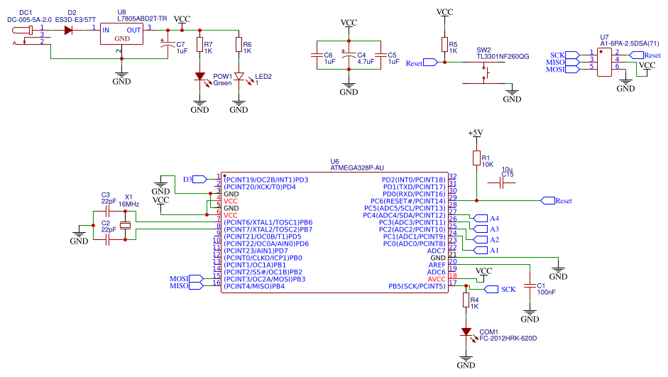 atmega328p-au basic circuit Resources - EasyEDA