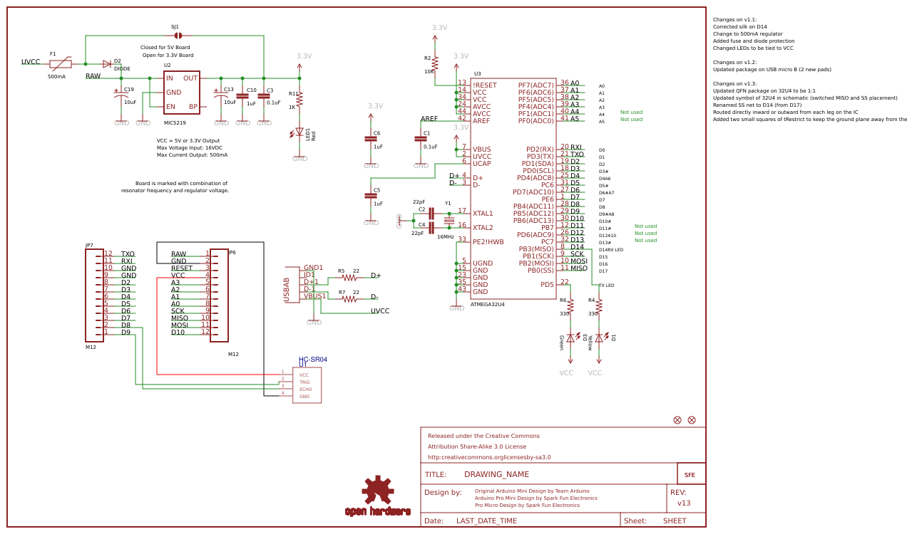 Pro_Micro_with_hc-sr04 Resources - EasyEDA