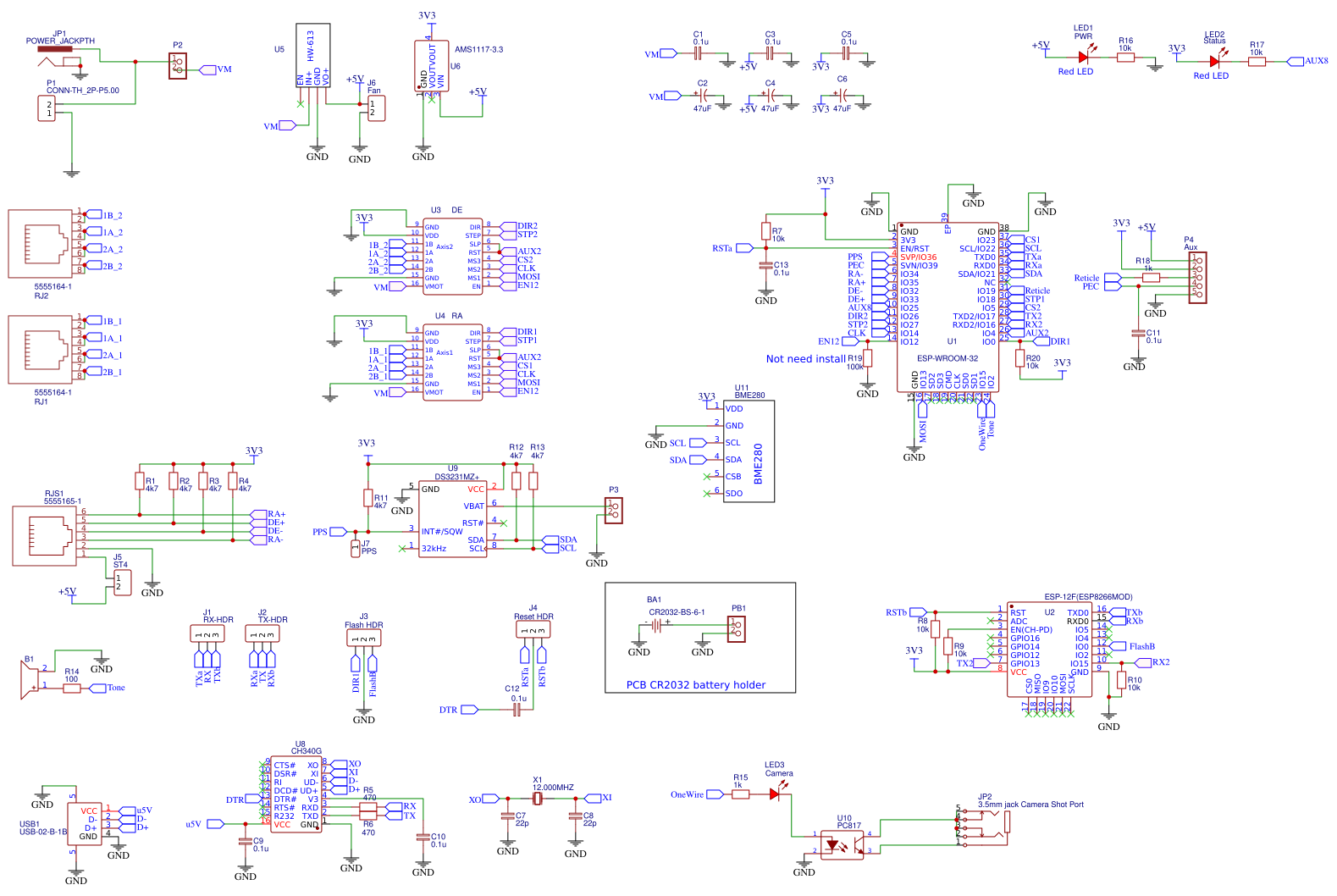 OnStep Mini ESP32 (SMD) Resources - EasyEDA