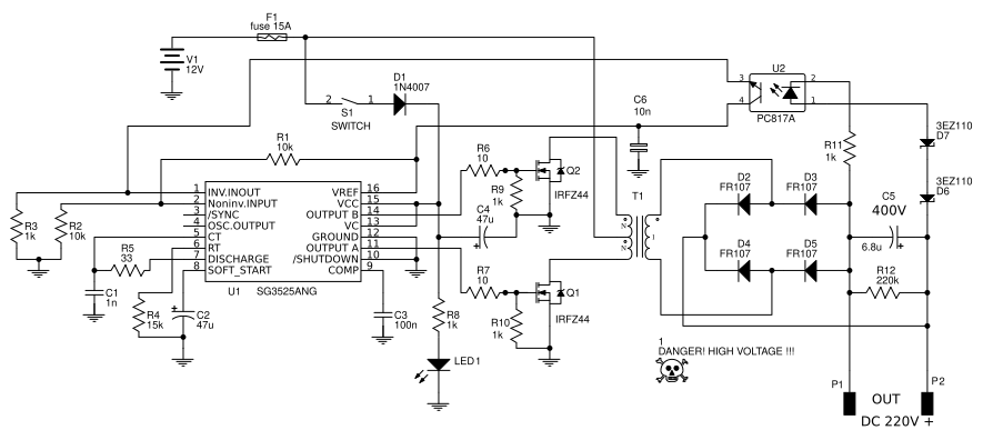 inverter SG3525 12v to 220V Resources - EasyEDA
