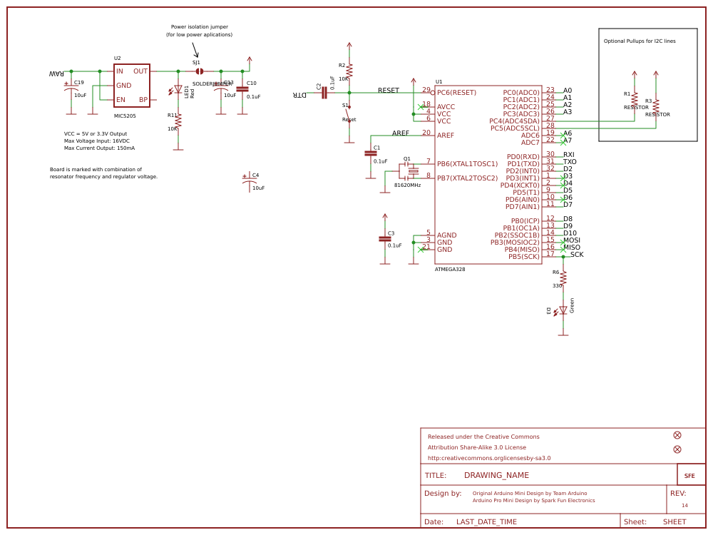 arduino pro mini + Resources - EasyEDA