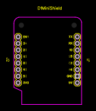 WEMOS ESP32-C3 MINI SHIELD TEMPLATE FULL HOLES Resources - EasyEDA