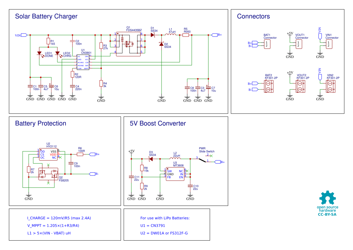 LiFePO4 Solar Charger Resources - EasyEDA