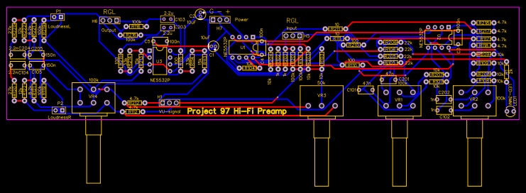 Hi-Fi Preamp Rod Elliott Project 97 Resources - EasyEDA