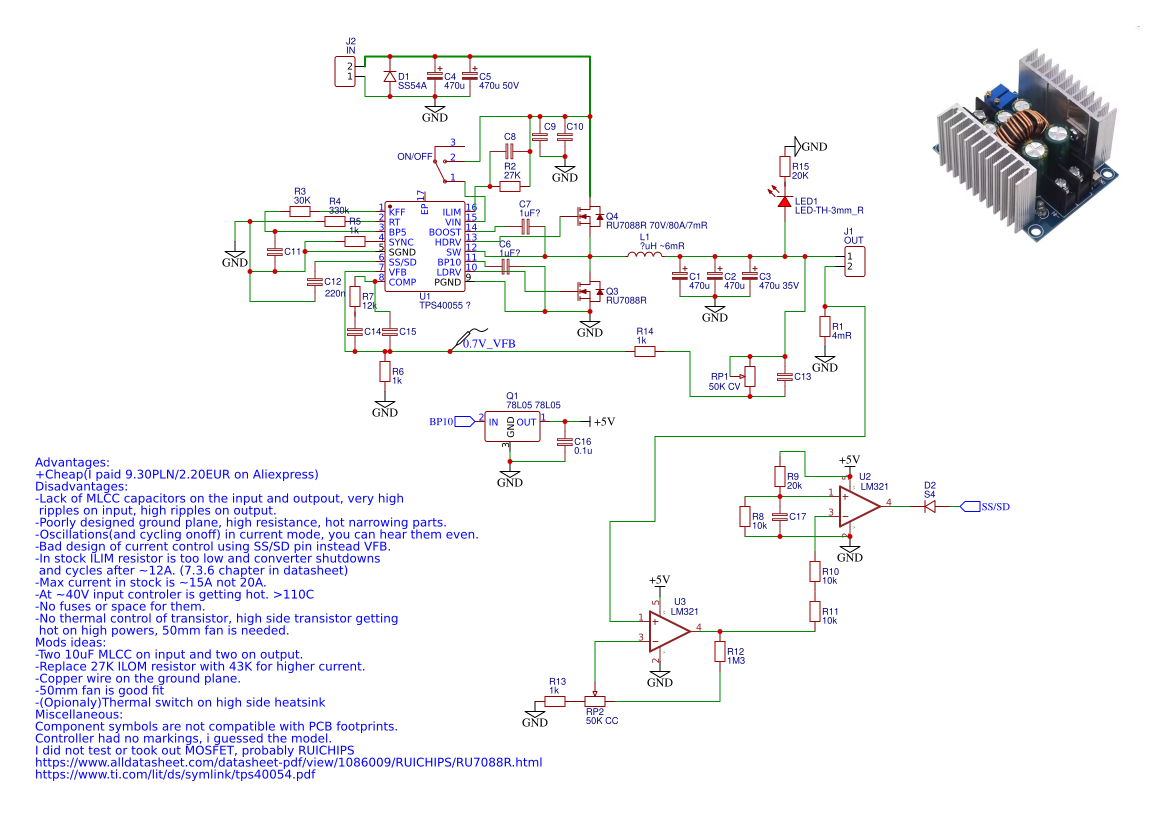 Synchronus buck converter on TPS40055 Resources - EasyEDA