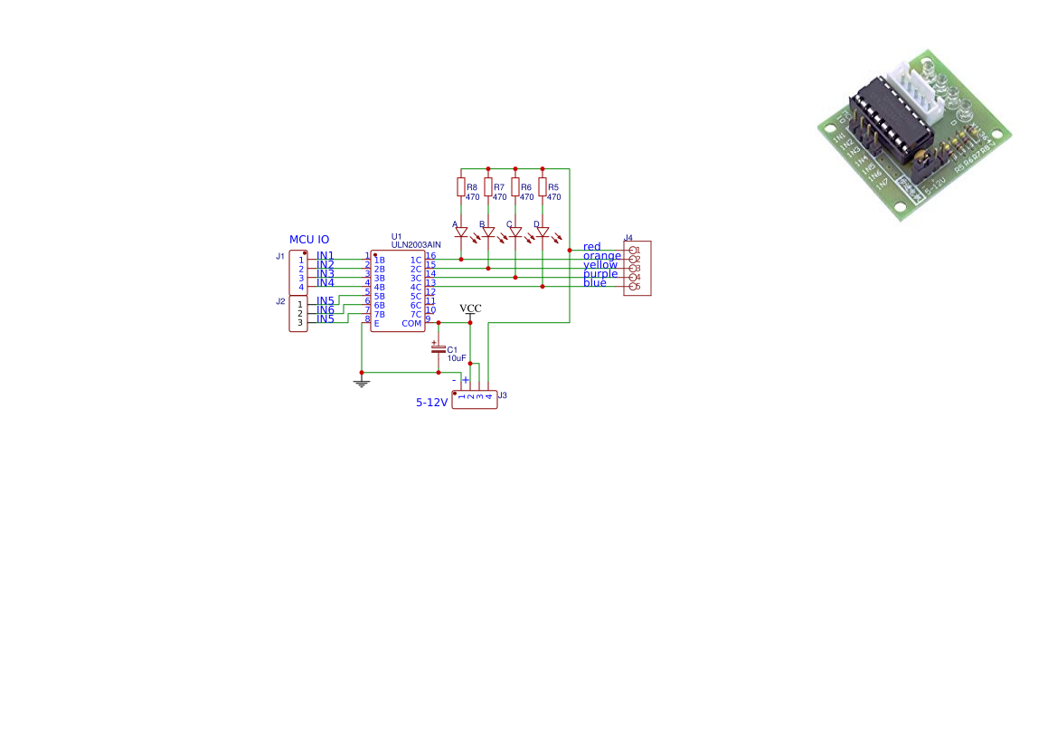 Stepper motor driver board ULN2003A Resources - EasyEDA