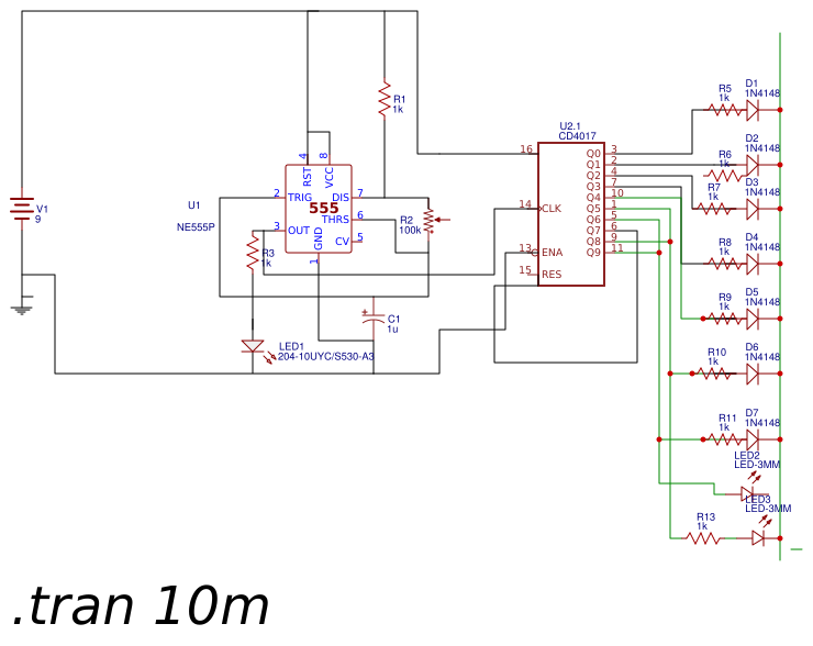 semaforo CON 555 4017 Resources - EasyEDA