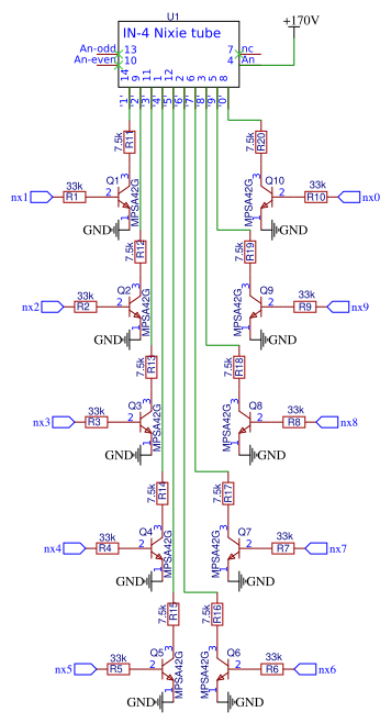IN-4 Nixie tube and driver Resources - EasyEDA