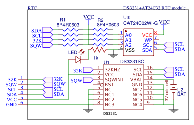 bon schema de RTC DS3231 Resources - EasyEDA