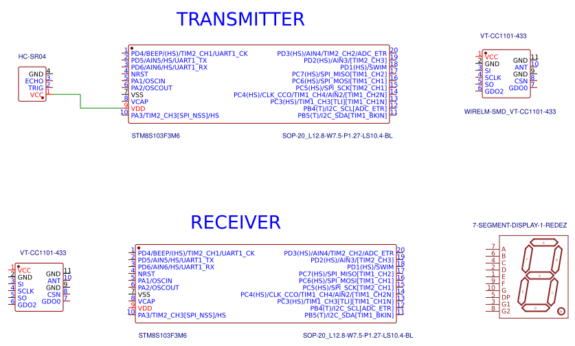 STM+HC-SR04+CC1101 Resources - EasyEDA