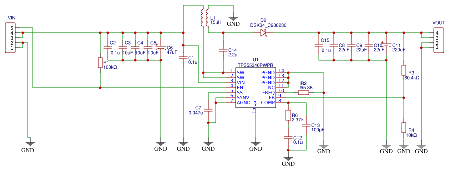 12v Buck-Boost Converter (TPS55340) Resources - EasyEDA