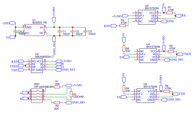 RS485_Isolated_Opto_SMD Resources - EasyEDA