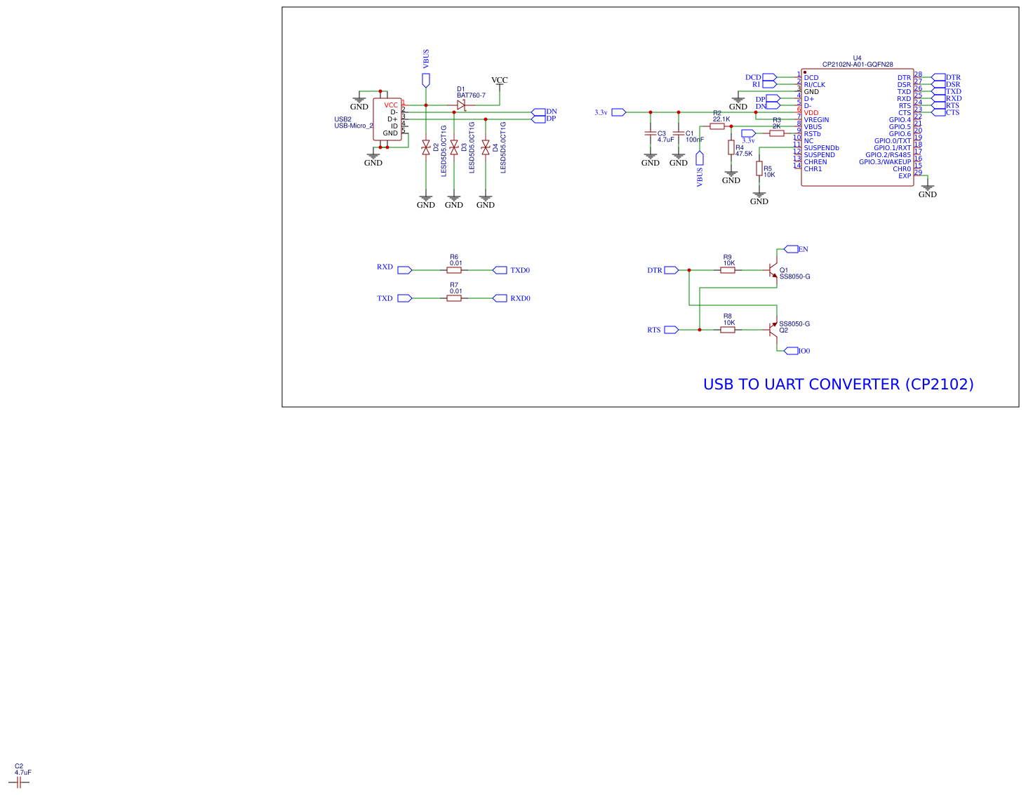 USB TO UART CONVERTER(CP2102) Resources - EasyEDA