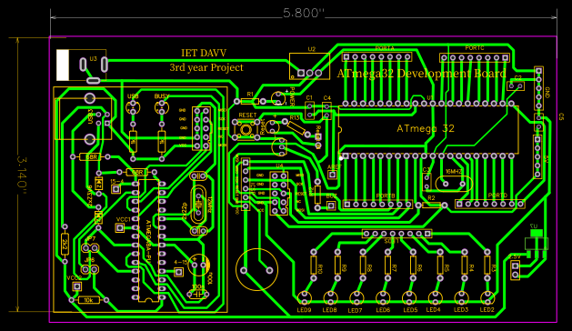 PCB_Development board of Atmega32A and Atmega8A Resources - EasyEDA