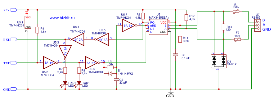 RS485 To TTL Converter Module_V2 Resources - EasyEDA
