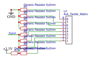 Single wire 4x4 Tactile Button Matrix Resources - EasyEDA