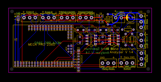 14 Bands Spectrum Analyzer V 1.4 + Buttoncontrol PCB Resources - EasyEDA