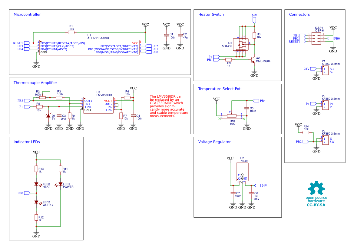 ATtiny13 Soldering Station Resources - EasyEDA