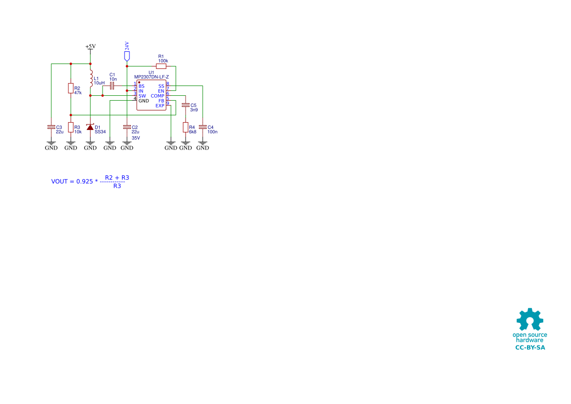 MP2307 5V Buck Converter Resources - EasyEDA
