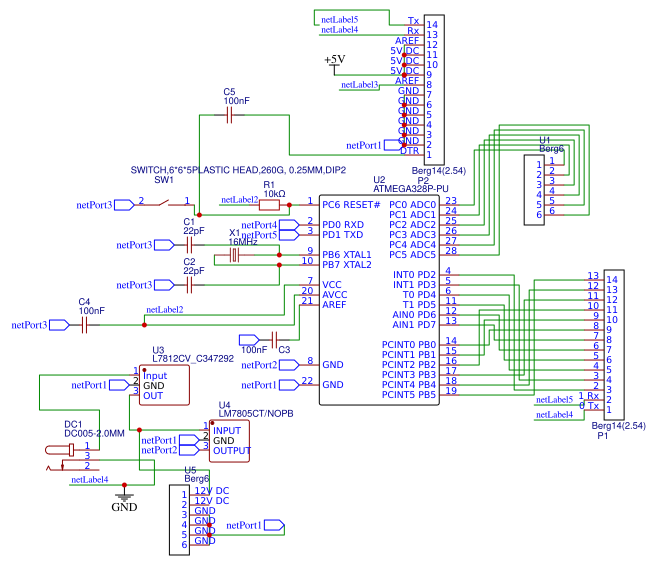 New Schematic Module atmega Resources - EasyEDA