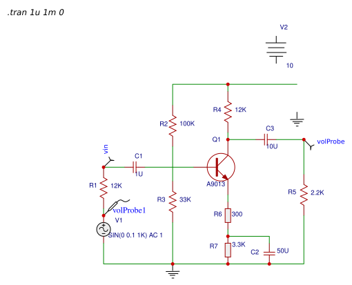 Transistor amplifier Simulation1 Resources - EasyEDA