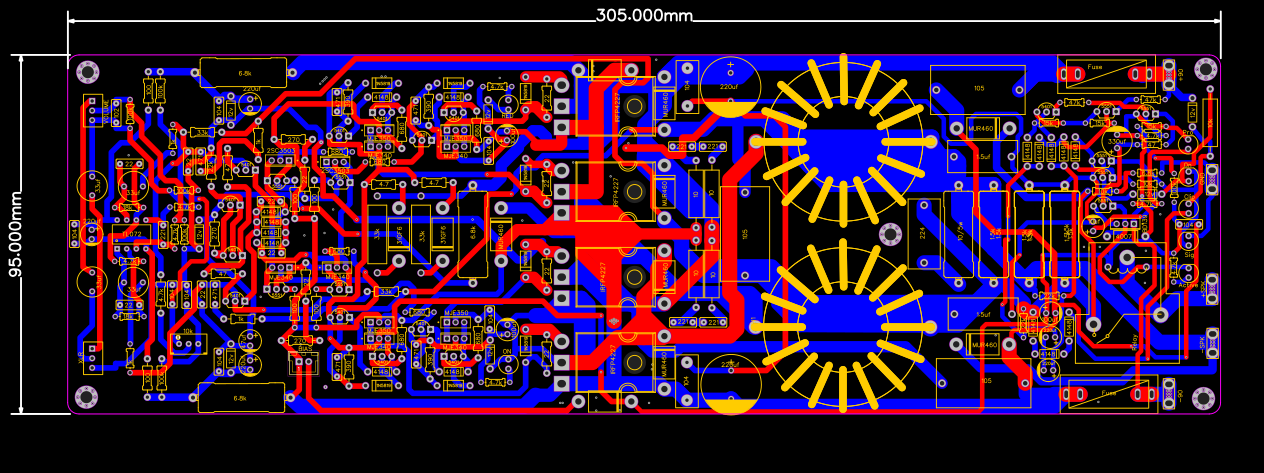 PCB_Full bridge class D Amplifier Resources - EasyEDA